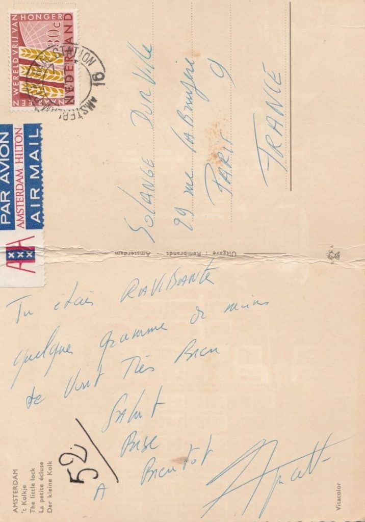 Charles AZNAVOUR - Carte signée - Autographes Manuscripta