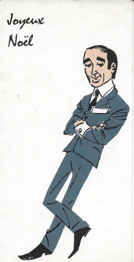 Charles AZNAVOUR - Carte Vœux autographe signée - Autographes Manuscripta