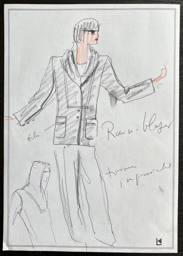Karl LAGERFELD - Dessin original - Autographes Manuscripta